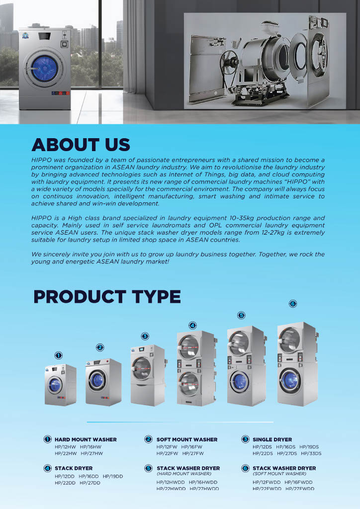 Coin & Wash Laundry Malaysia Now Partners with Hippo Laundry Equipment